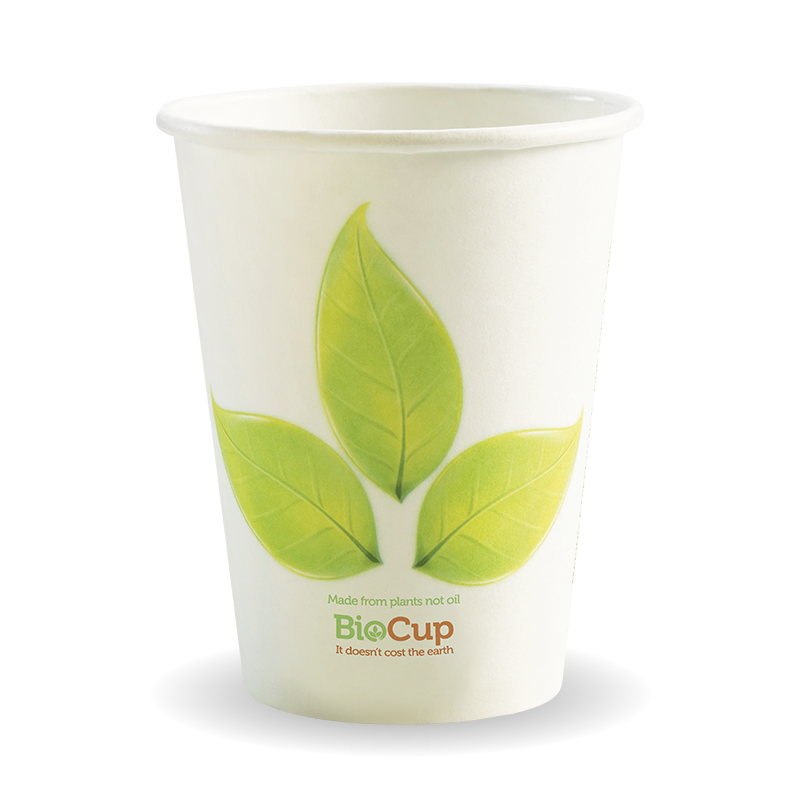 390ml / 12oz (90mm) Leaf Single Wall BioCup | Wholesale – CLUBCO